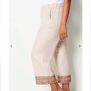 J. Jill | Pants & Jumpsuits | Bohemian Embroideredhem Crops | Poshmark